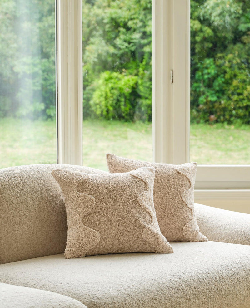 Tufted Cotton Wave Throw Pillow Cover | Double Stitch by Bedsure